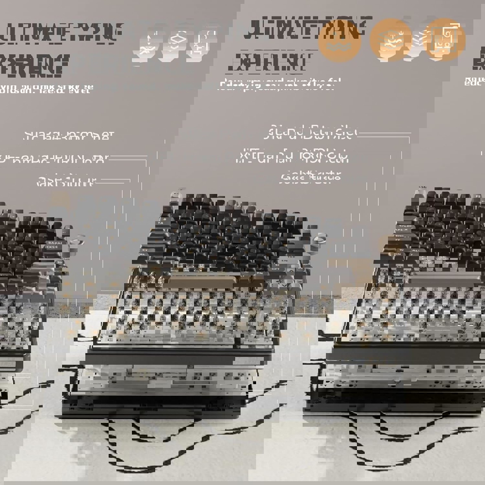 Mechanical Keyboard Royal Kludge RK R75 RGB, K silver switch, Hot ...