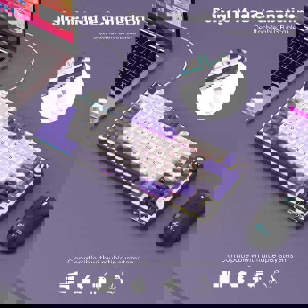 კლავიატურა Royal Kludge RKR75 RGB Mechanical Keyboard, K silver switch ...