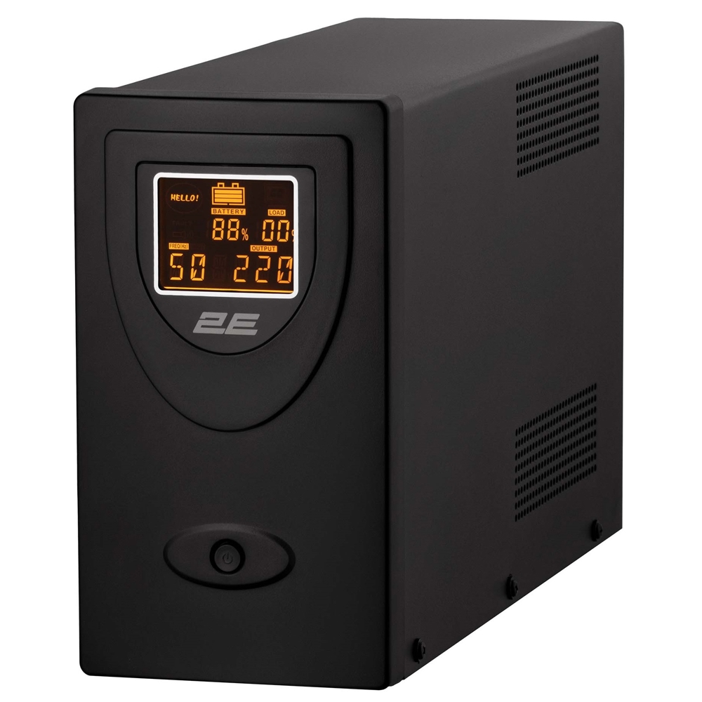 უწყვეტი კვების წყარო 2E DD2000, 2000VA, LCD, USB, 2xSchuko, UPS, Black ...
