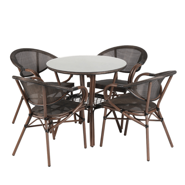 Furniture Set OEM ZT-0152B, 5Pcs, Brown | allmarket.ge